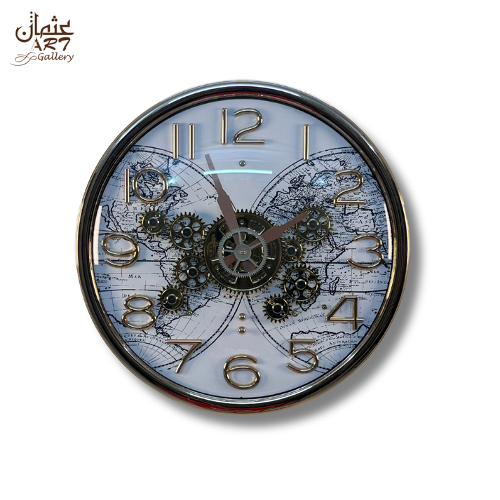 Map Gear Wall Clock – Stylish and High-Quality Malaysian Import – Usman ...